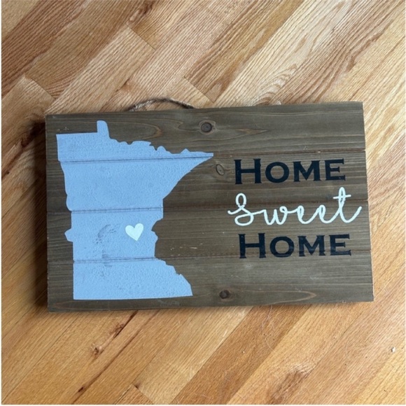 Anthropologie | Wall Decor | Handmade Minnesota Home Sweet Home Hanging ...